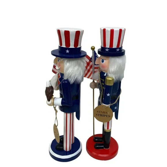 Holiday | Patriotic July 4th Nutcracker Uncle Sam Top Hat Bald Eagle ...
